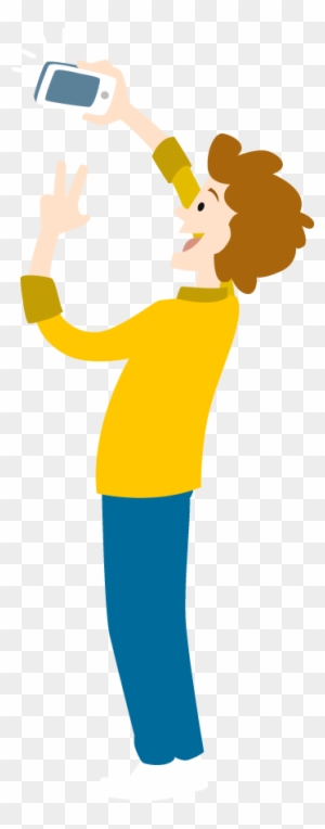 Portfolio Designshop Page Cartoon Young Man Take - People Take Photo ...