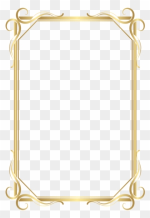 Gold Border Frame Transparent Clip Art Image - Gold Border Clip Art -友软网络