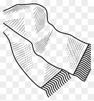 Scarf Clipart Scarf Winter Clothing Drawing Black And - Scarf Drawing Png - Free Transparent PNG ...