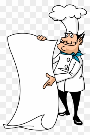 Holding Menu Chef Cartoon Background Vector - Chef - Free Transparent ...