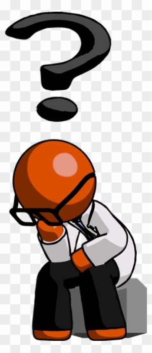 Orange Doctor Scientist Man Thinker Question Mark Concept - Question ...