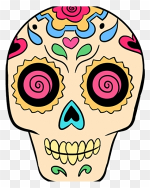 Sugar Skull Clipart Basic - Dia De Los Muertos Skull Drawing - Free ...