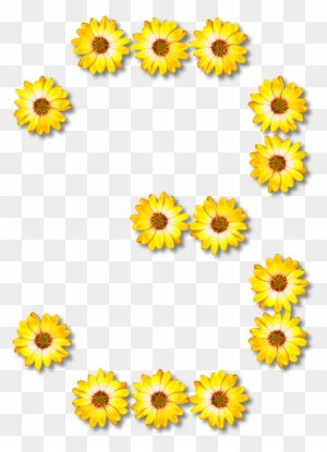 Common Sunflower Number Line Art Letter - Clip Art - Free Transparent ...