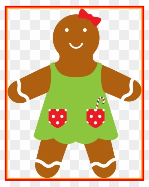 Christmas Gingerbread Girl - Gingerbread Woman Clipart - Free ...