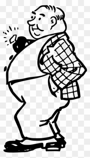 Info - Outline Picture Of Fat Man - Free Transparent PNG Clipart Images ...