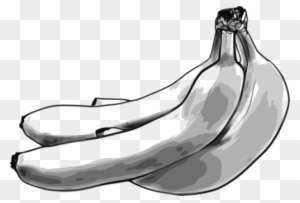 Banana Clipart Saging - Line Art - Free Transparent PNG Clipart Images ...