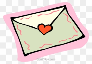 Valentine Card Royalty Free Vector Clip Art Illustration - Envelope ...