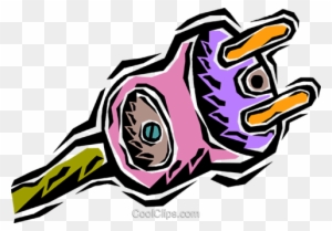 Two Pronged Plug Royalty Free Vector Clip Art Illustration - Two ...