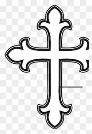 Fancy Cross Clip Art Black And White