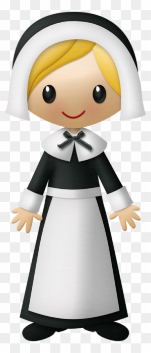 Pilgrim Girl Clipart - Full Size PNG Clipart Images Download