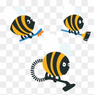 Cleaning Bees - Cleaning Bee - Free Transparent PNG Clipart Images Download