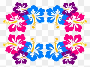 Free Hibiscus Border Png - Flowers Clip Art Hawaiian Boarders - Free ...