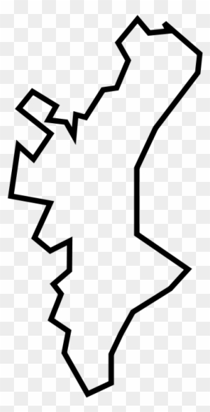 Valencia Computer Icons Black And White Map - Valencia Outline - Free ...
