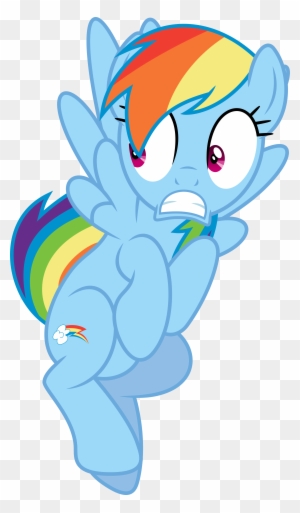 Scared By Saphyl - Mlp Rainbow Dash Scared - Free Transparent PNG ...