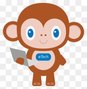 Etech Code Monkey - Cute Monkey Cartoon - Free Transparent PNG Clipart ...