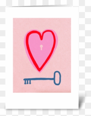 Key Heart Greeting Card - Greeting Card - Free Transparent PNG Clipart ...