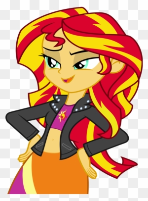 Stomach Clipart Belly Button - Sunset Shimmer My Little Pony Equestria ...