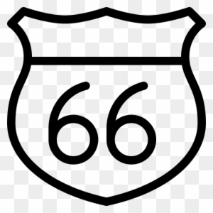 Route 66 Free Icon - Route 66 Sign Svg - Free Transparent PNG Clipart ...