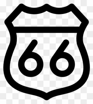 Route 66 Free Icon - Route 66 Sign Svg - Free Transparent PNG Clipart ...