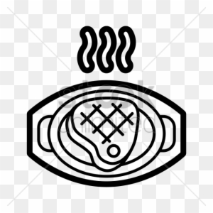 Sizzling Plate Vector Clipart Drawing Clip Art - Sizzling Plate Black ...