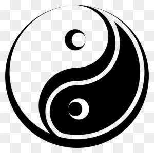 Line Art Black Text Messaging - All Yin Yang Symbols - Free Transparent ...