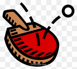 Ping Pong Paddle Royalty Free Vector Clip Art Illustration - Table ...