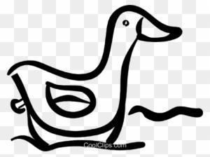 Rubber Duck Royalty Free Vector Clip Art Illustration - Duck On A ...