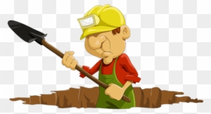Dig Hole Clipart - Cartoon Man Digging Hole - Free Transparent PNG ...