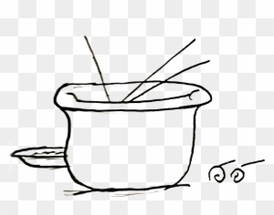 Our Waiter Brought Out The Plates And Set The Broth - Line Art - Free ...