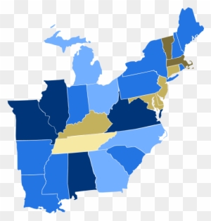 Second Party System - Blue Map Of United States - Free Transparent PNG ...