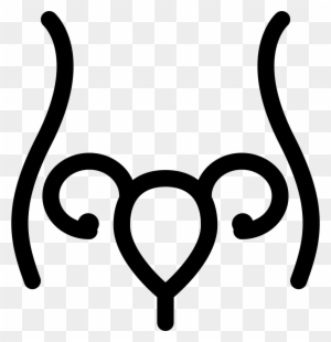 Uterus And Fallopian Tube Inside Woman Body Outline - Icon Uterus Png ...