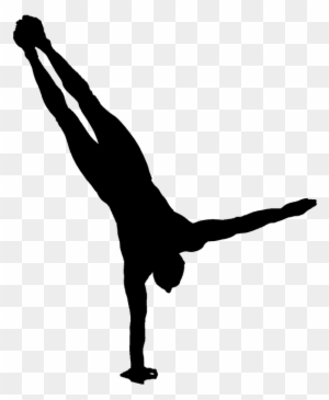 Male Gymnast Handstand Silhouette - Free Transparent PNG Clipart Images ...