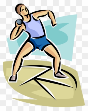 Shot Put Track & Field Sport Discus Throw Clip Art - Clip Art Track And ...