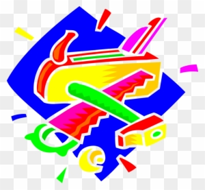 Vector Illustration Of Carpentry And Woodworking Tools - Clip Art ...