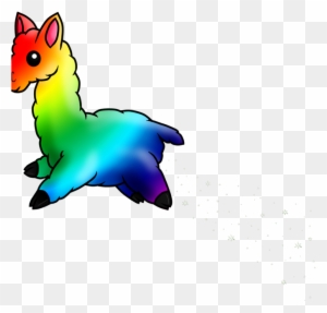 Rainbow Llama By Terrabird7 On Deviantart - Cartoon Llama Png - Free ...