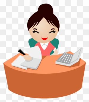 Format - Png - Cartoon Girl In Office - Free Transparent PNG Clipart ...