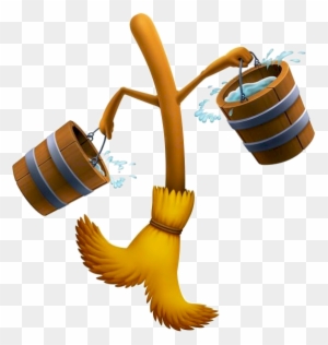 Cinderella Mop And Bucket Clipart - Beauty And The Beast Broomstick ...