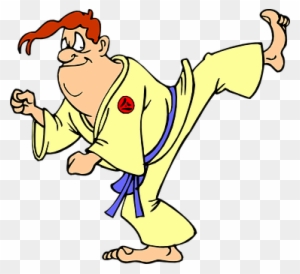 Kick Cartoon Karate Clip Art - Karate Boy Cartoon - Free Transparent ...