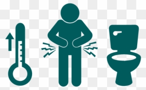 Signs Of An Infection Include Watery Diarrhea, Fever, - Stickman With ...