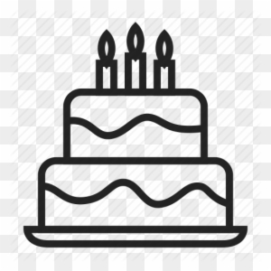 Cake Clipart Outline - Birthday Cake Cut Out Template - Free ...