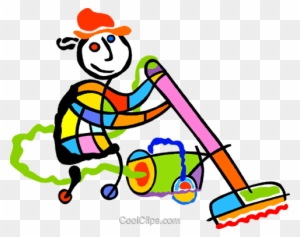 A Cartoon Illustration Of A Vacuum Cleaner - Cleaning Supplies Clip Art ...