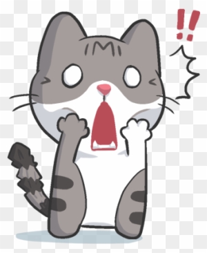 Meow The Tabby Cat Messages Sticker-11 - Sticker Line Shock Png - Free ...