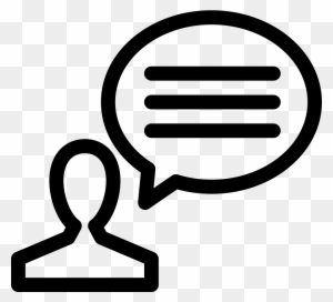 Person Speaking Symbol In A Circle Comments - Icon - Free Transparent ...