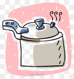 Steam Cooker Royalty Free Vector Clip Art Illustration - Cartoon ...
