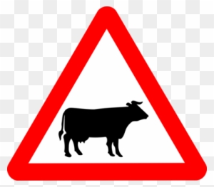 Cattle Traffic Sign Road - Road Signs Deer Crossing - Free Transparent ...