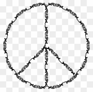 Peace Symbols Line Art Computer Icons Drawing - Victorian Circle Frames ...