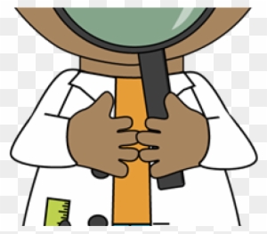 Glass Clipart Student - Scientist Using Magnifying Glass - Free ...