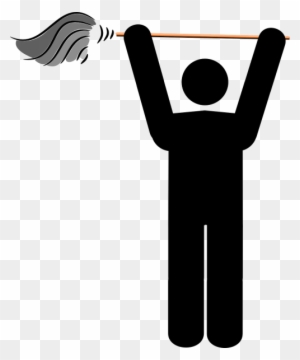 Stick Man With Mop - Free Transparent PNG Clipart Images Download