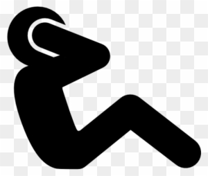 Fitness Training - Black And White Sit Ups Clipart - Free Transparent ...
