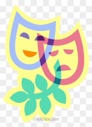 Drama Masks Royalty Free Vector Clip Art Illustration - Illustration ...